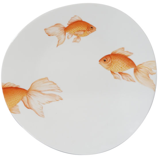 Dinner plate japanese Goldfish collection "Galet" model - Barbeau ...